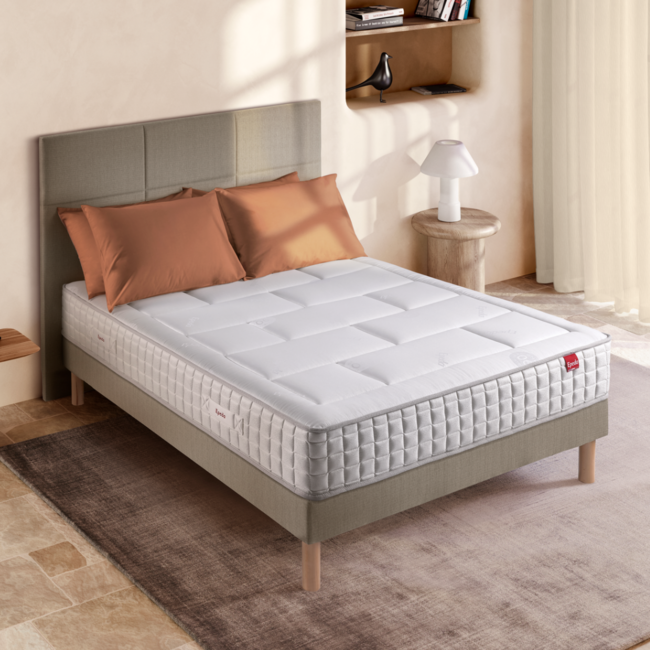 Ensemble Epeda Cèdre composé d'un matelas et d'un sommier tapissier ...